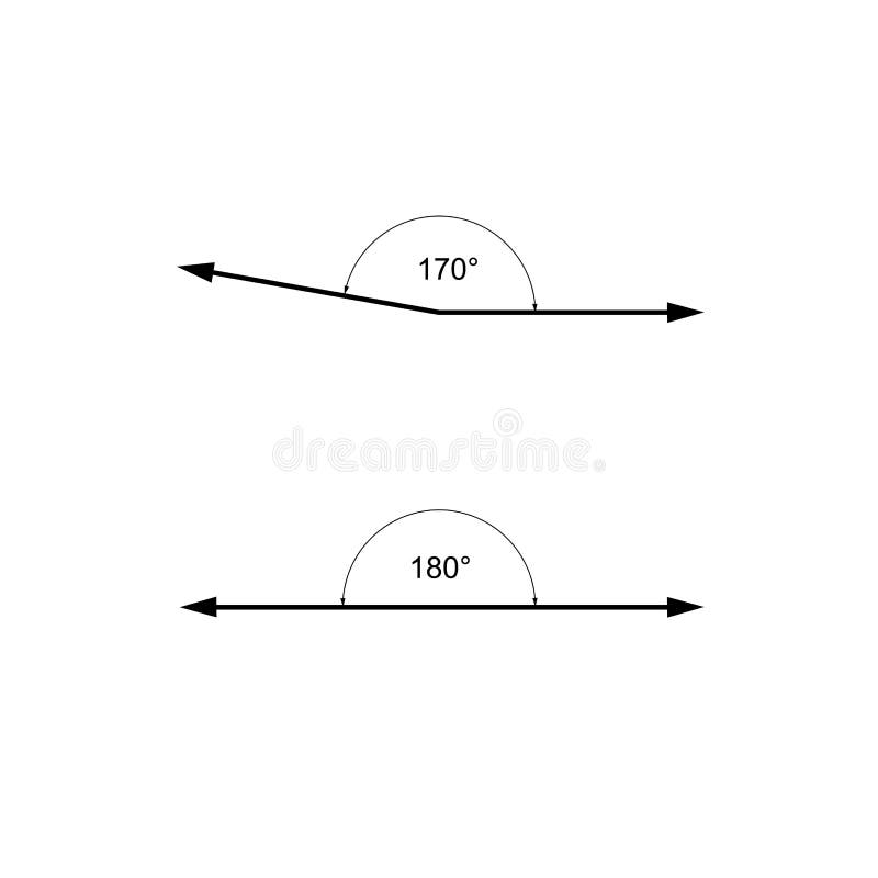 Angles in Degrees , Geometry Math Signs Symbols Stock Vector ...