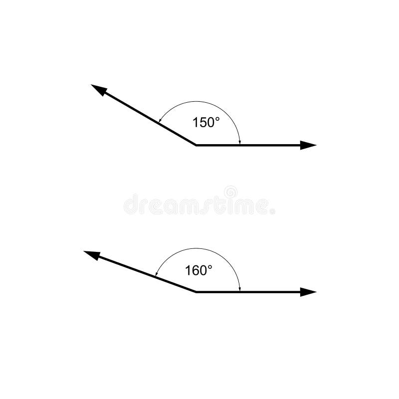 Angles in Degrees , Geometry Math Signs Symbols Stock Vector ...