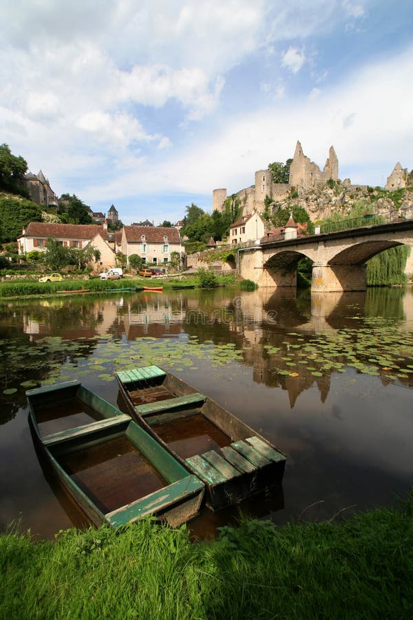 Angles-sur-Anglin, Vienne , France Stock Photo - Image of reflection ...