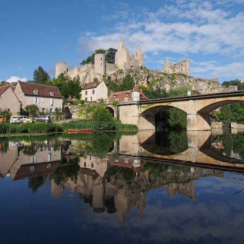 Angles-sur-Anglin, Vienne , France Stock Photo - Image of reflection ...
