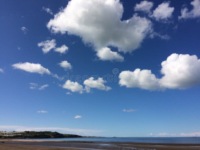 Anglesey Landscape - Beach and Bright Blue Sky Stock Photo - Image of ...