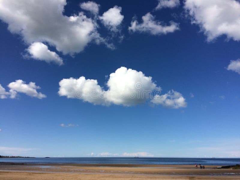 Anglesey Landscape - Beach and Bright Blue Sky Stock Photo - Image of ...