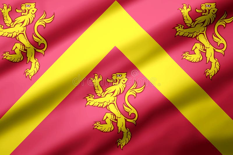 Anglesey Realistic Flag Illustration. Stock Illustration - Illustration ...