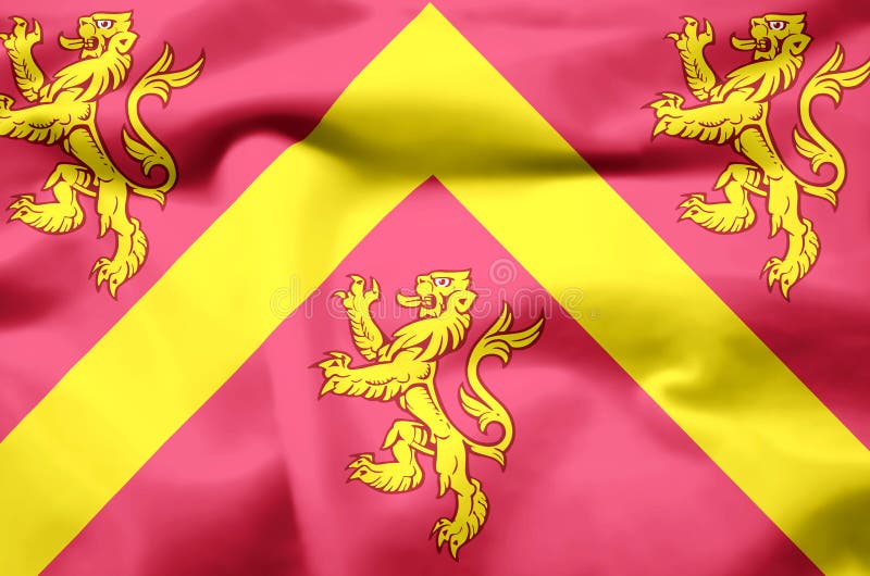 Anglesey Realistic Flag Illustration. Stock Illustration - Illustration ...