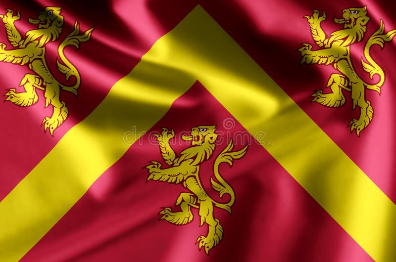 Anglesey Realistic Flag Illustration. Stock Illustration - Illustration ...