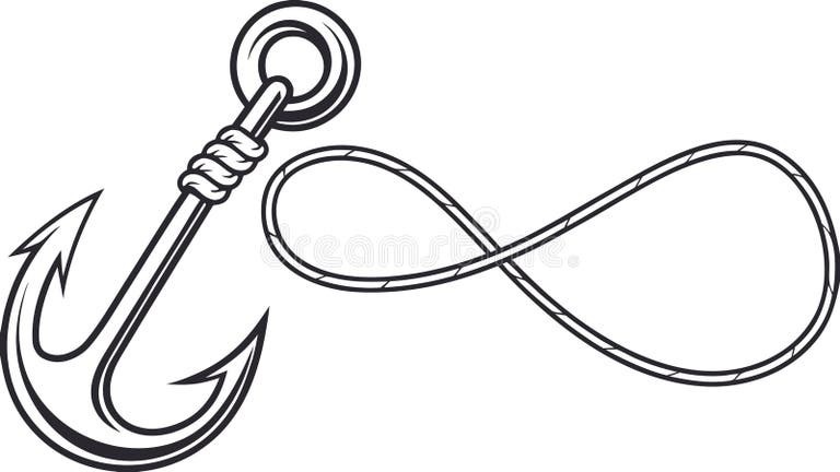Angling Hook with Infinity Loop Vector, Boundless Passion, Vector ...
