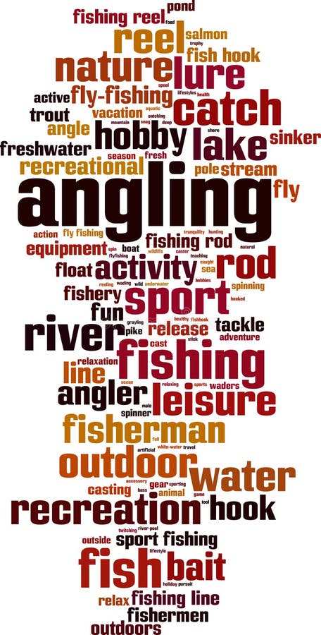 Angling word cloud stock vector. Illustration of catch - 146722200