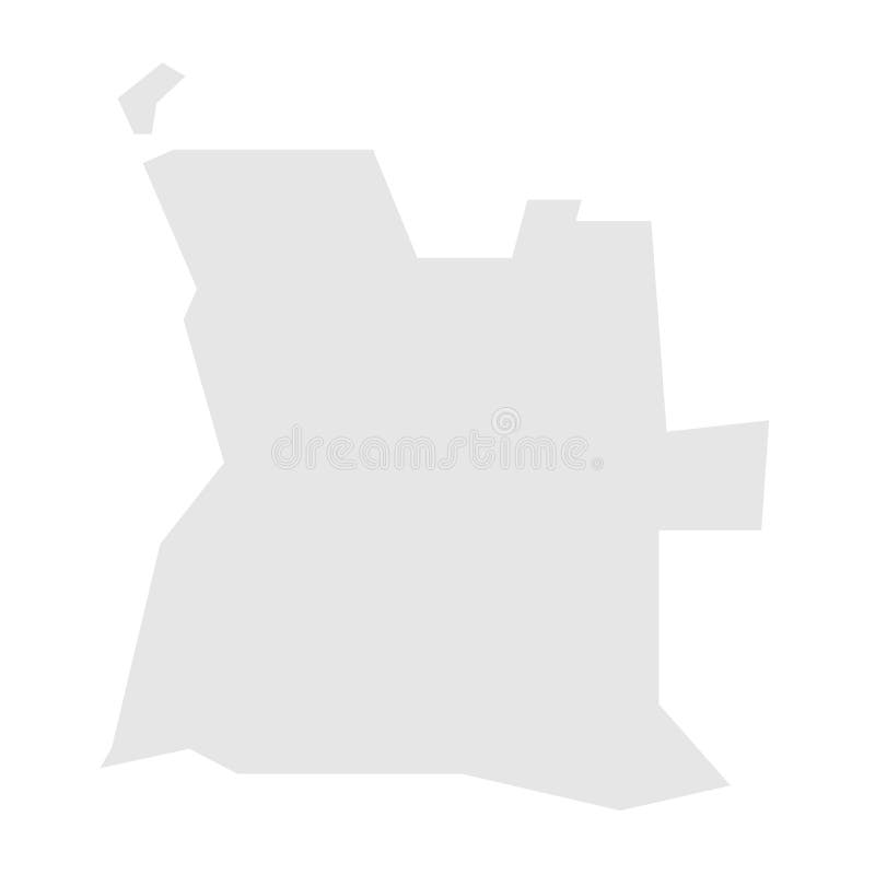 Angola Vector Country Map Thin Outline Icon Stock Vector - Illustration ...