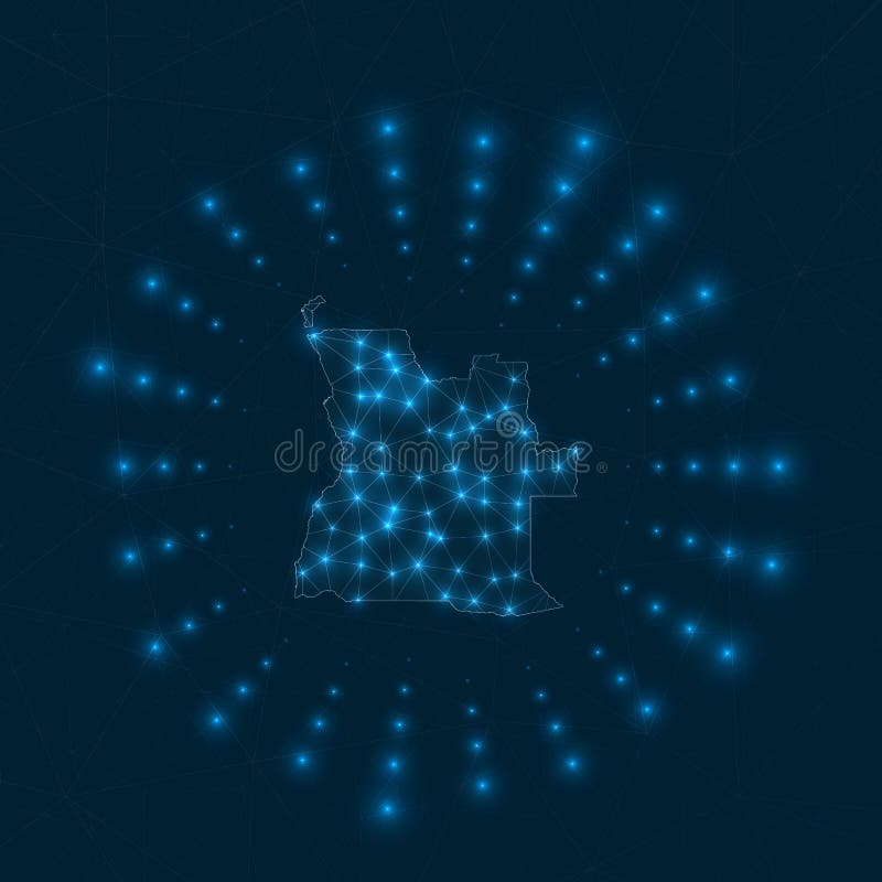 Angola Map Connections Network Design Stock Illustrations – 11 Angola ...