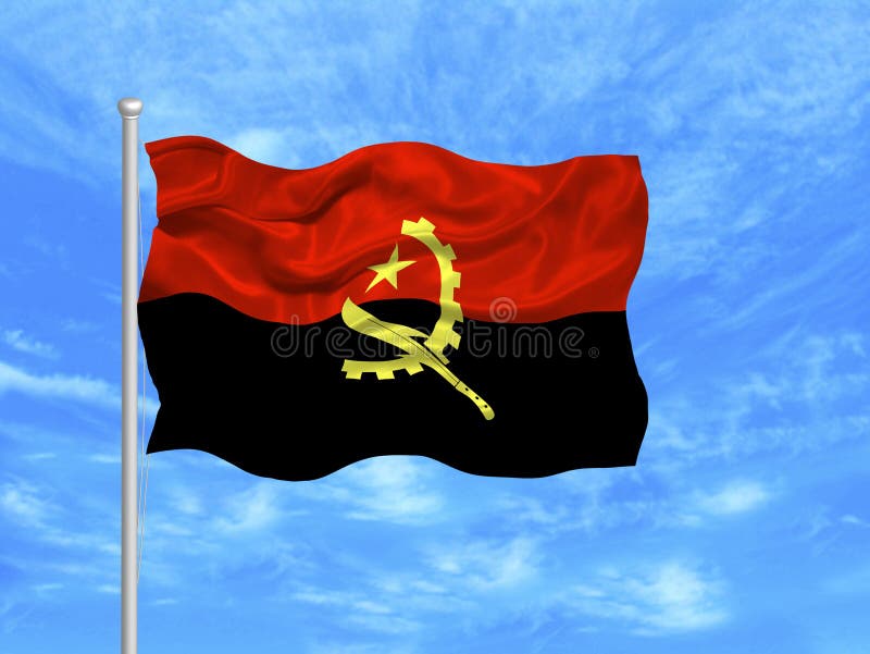 Angola Flag 1 stock illustration. Illustration of banner - 5079283