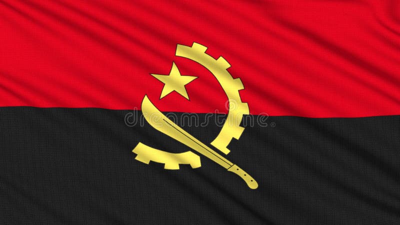 Angola Flag Waving Animation Stock Footage - Video of element, emblem ...