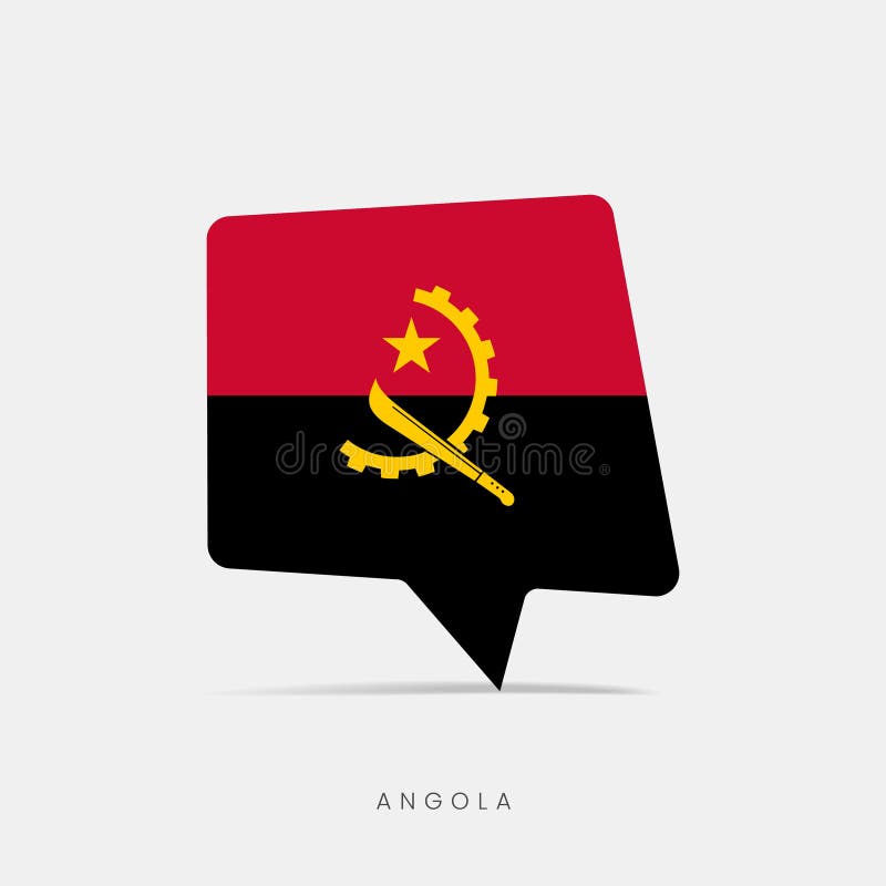 Angola Flag Bubble Chat Icon Stock Vector - Illustration of african ...