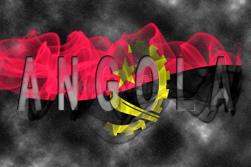 Angola Flag with Starry Background Stock Illustration - Illustration of ...