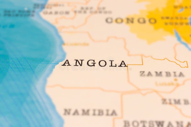 angola on world map