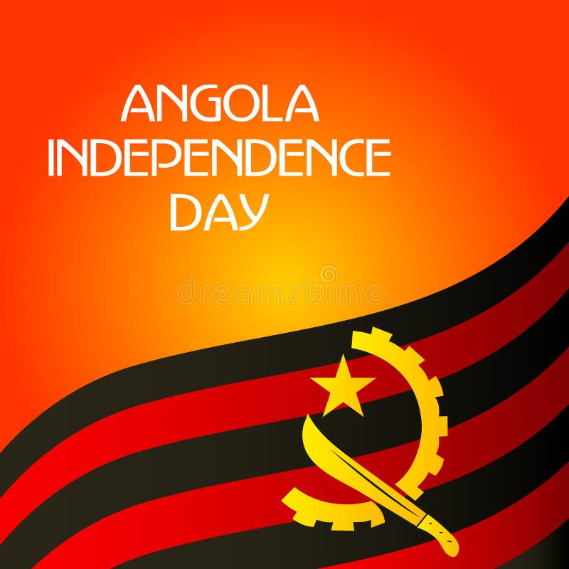 Angola Independence Day. stock illustration. Illustration of border ...