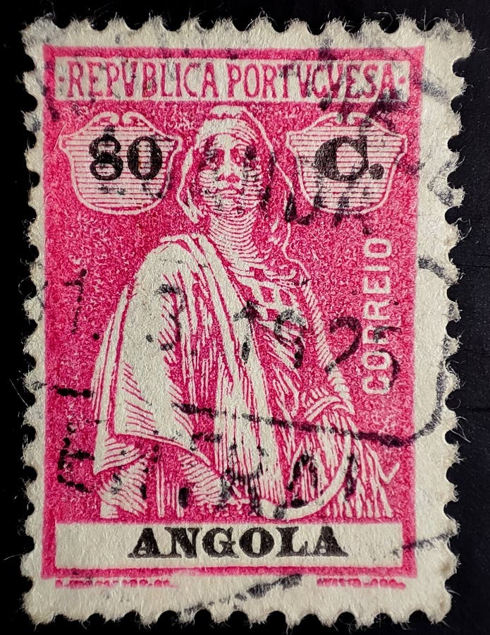 Angola Old Stamp Collection Editorial Stock Image - Image of ...
