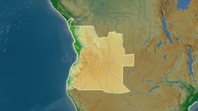Angola - Physical. Composition Stock Illustration - Illustration of ...