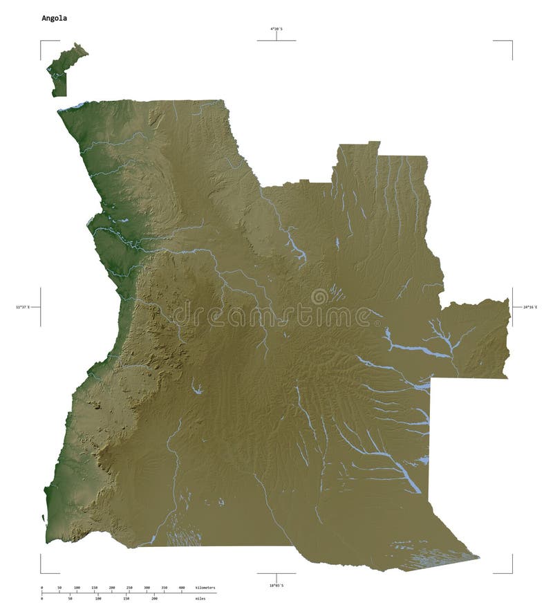 Angola Shape on White. Pale Stock Illustration - Illustration of solid ...