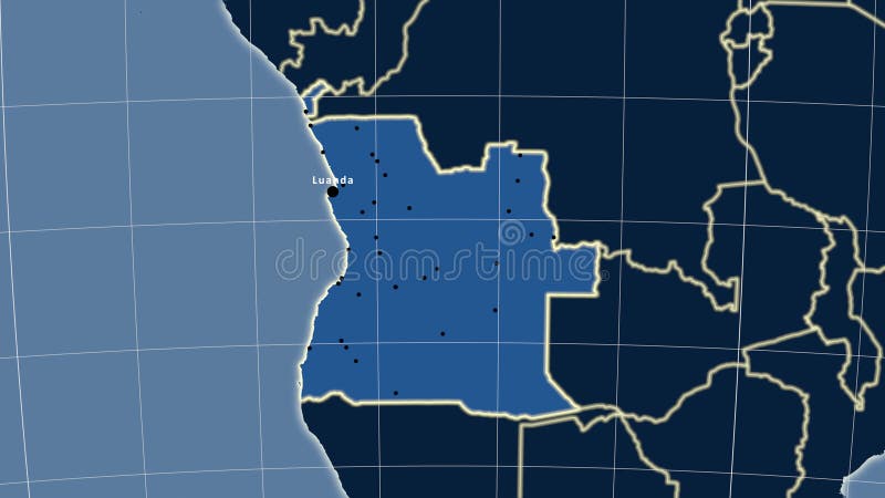 Angola Map in 3D. 3d Map with Borders of Regions. Stock Illustration ...