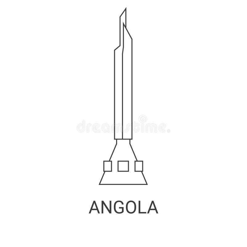 Angola, Luanda, Luanda City Centre Travel Landmark Vector Illustration ...