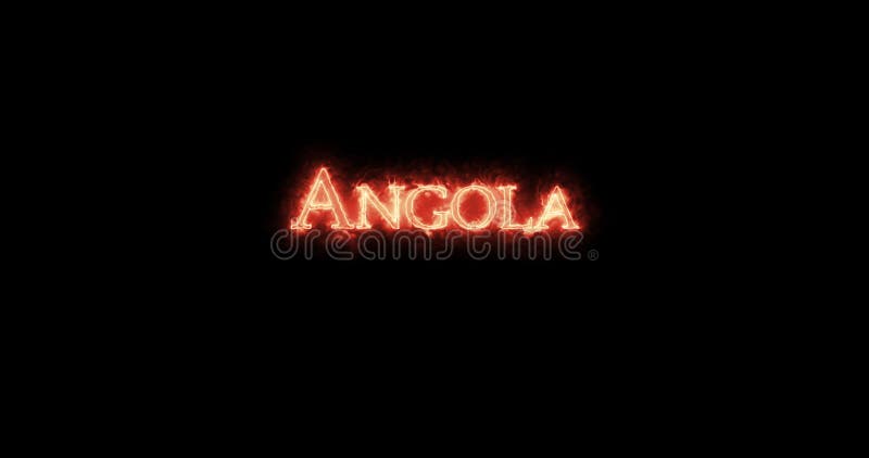 Angola Written with Fire. Loop Stock Video - Video of angola, african ...