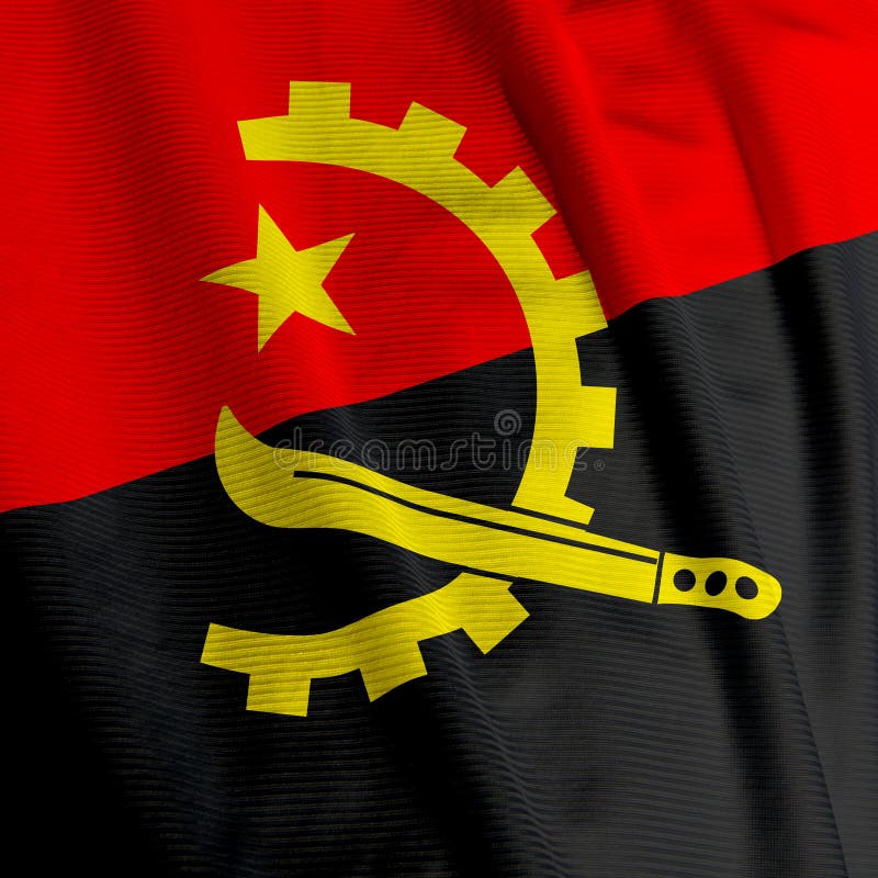 Angolan Flag Closeup stock image. Image of banner, symbol - 4260463