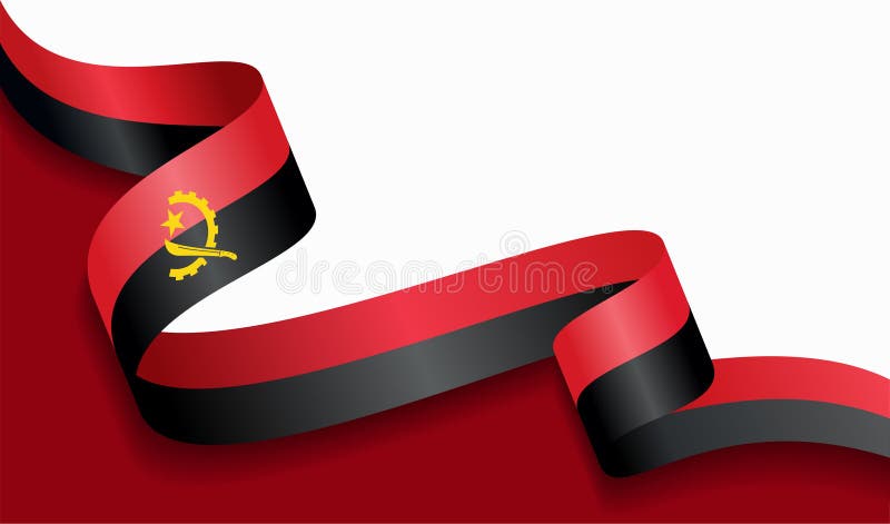 Angolan Flag Map Pointer Layout. Vector Illustration. Stock Vector ...