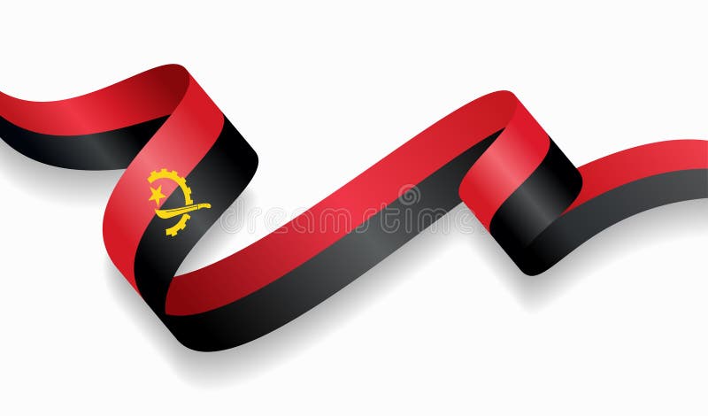 Angolan Flag Wavy Abstract Background. Vector Illustration. Stock ...