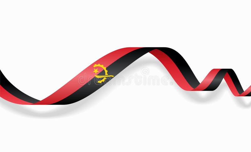 Angolan Flag Wavy Abstract Background. Vector Illustration. Stock ...