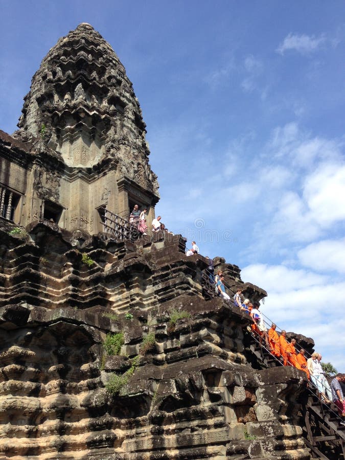Angor wat editorial photo. Image of monks, buddhist, blue - 55839211