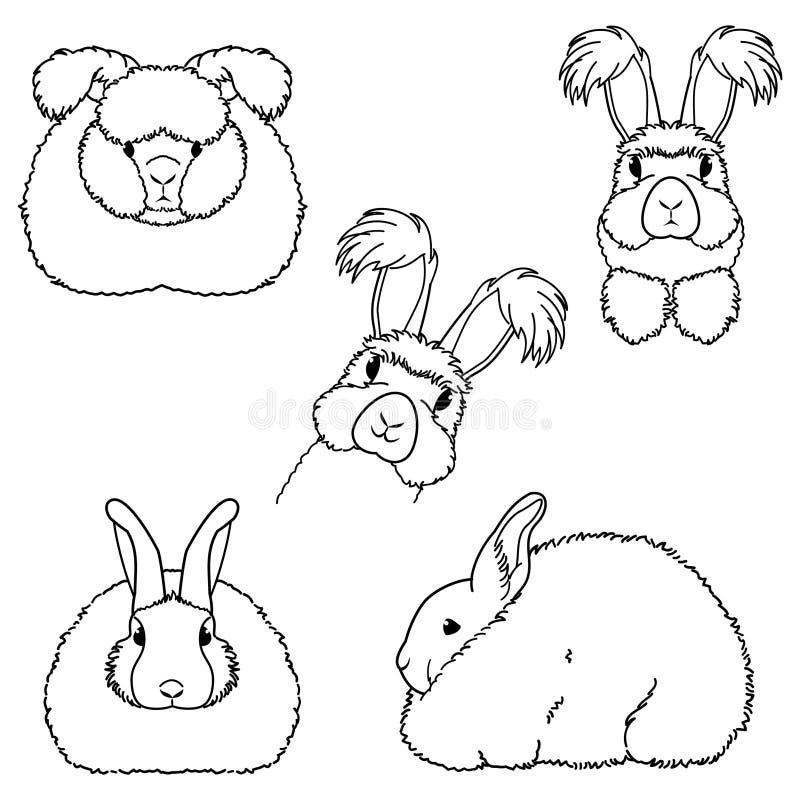 Rabbit Line Art Logo Template Stock Vector - Illustration of decoration ...