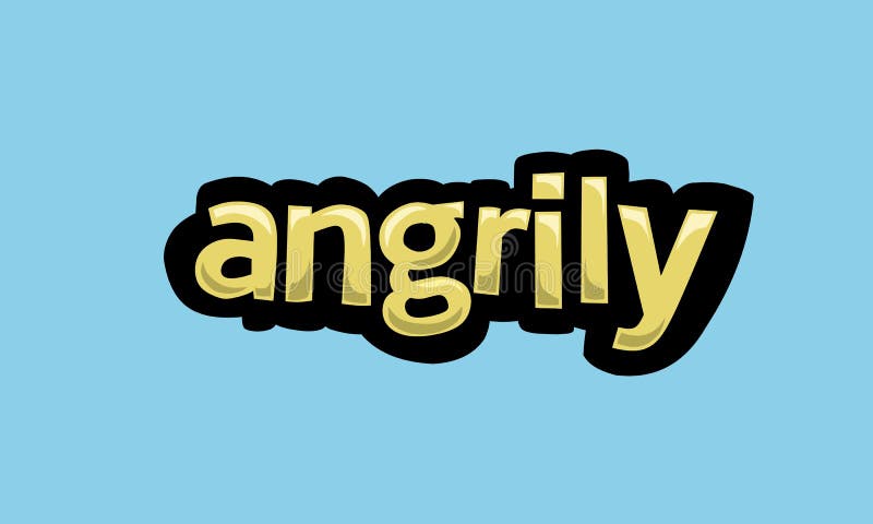 ANGER Writing Vector Design on a Blue Background Stock Vector ...