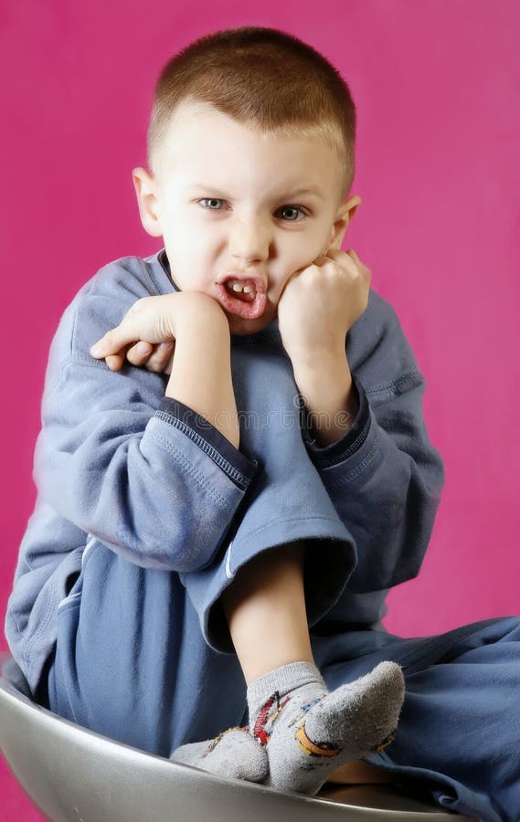 Angry kid stock image. Image of childhood, portrait, hate - 5743721