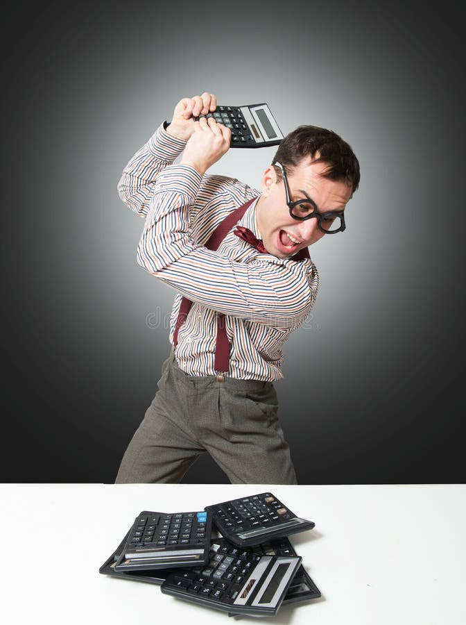 Angry accountant stock image. Image of analysis, debt - 55804293