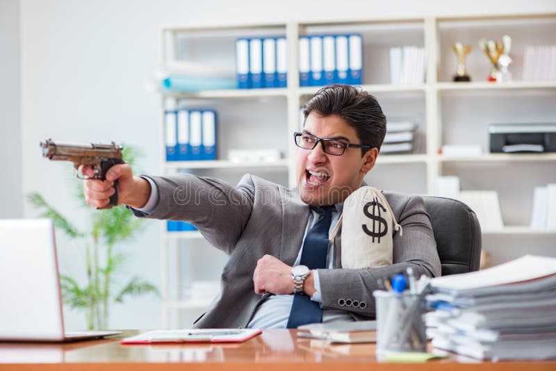 The Angry Aggressive Businessman in the Office Stock Photo - Image of ...