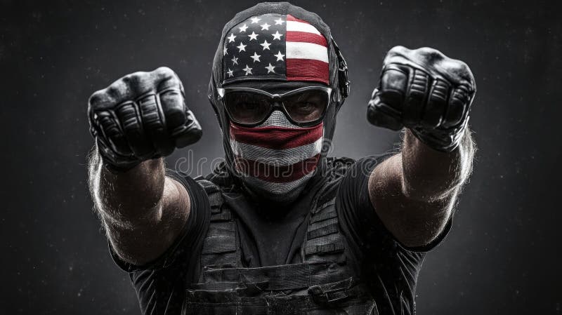 Angry American Special Forces Soldier Stock Illustration - Illustration ...