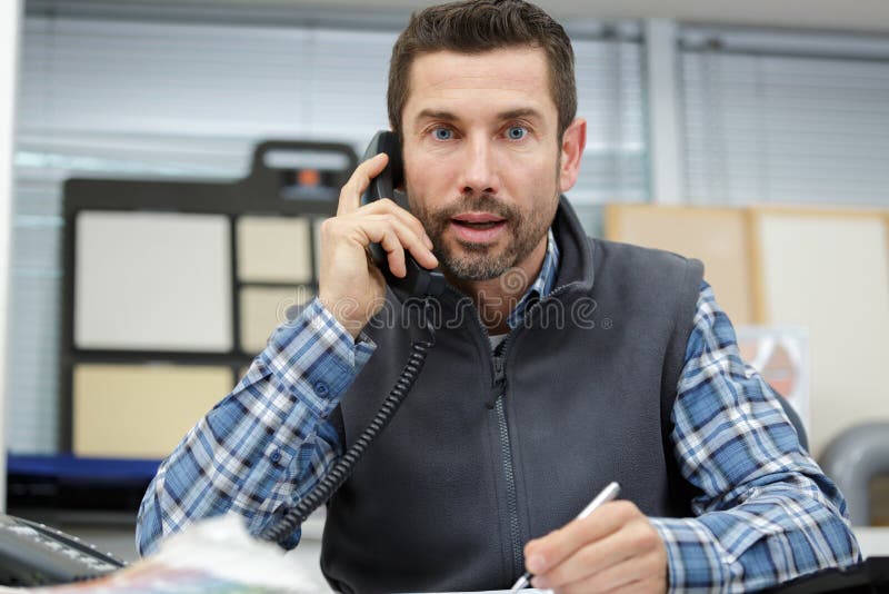 Angry Annoyed Man Talking on Smart Phone Stock Image - Image of manager ...
