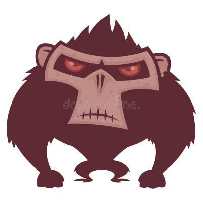 Angry Ape stock vector. Illustration of hostile, furious - 24496441
