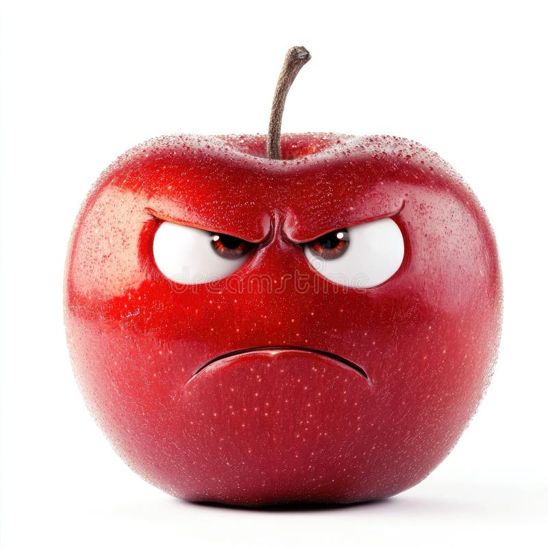 Angry Apple stock illustration. Illustration of computer - 384349095