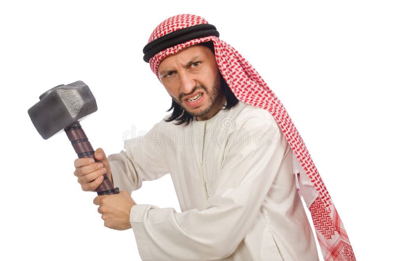 Angry and Furious Arab Saudi Man Stock Photo - Image of clenching ...