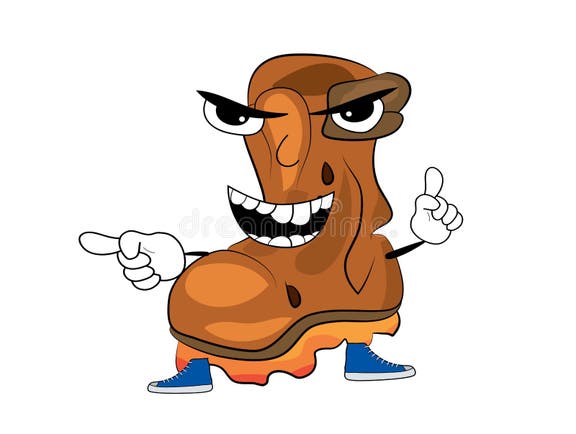Angry army boot cartoon stock illustration. Illustration of boot - 64675267
