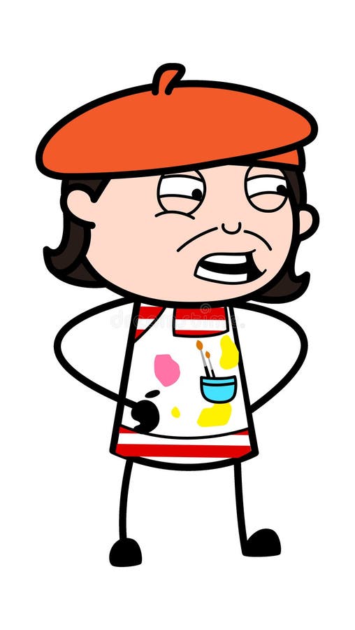 Angry Artist Talking Cartoon Stock Illustration - Illustration of ...