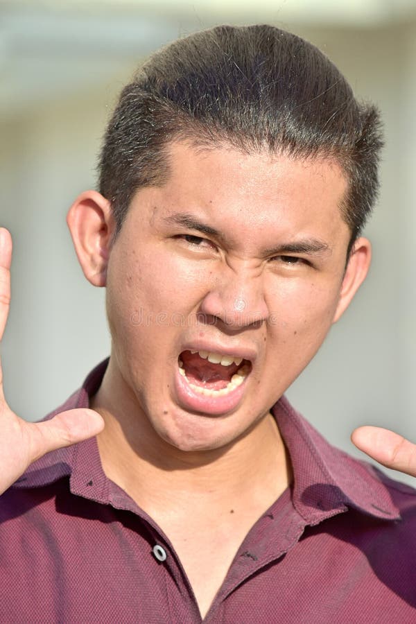 An Angry Asian Person stock photo. Image of individual - 157709308