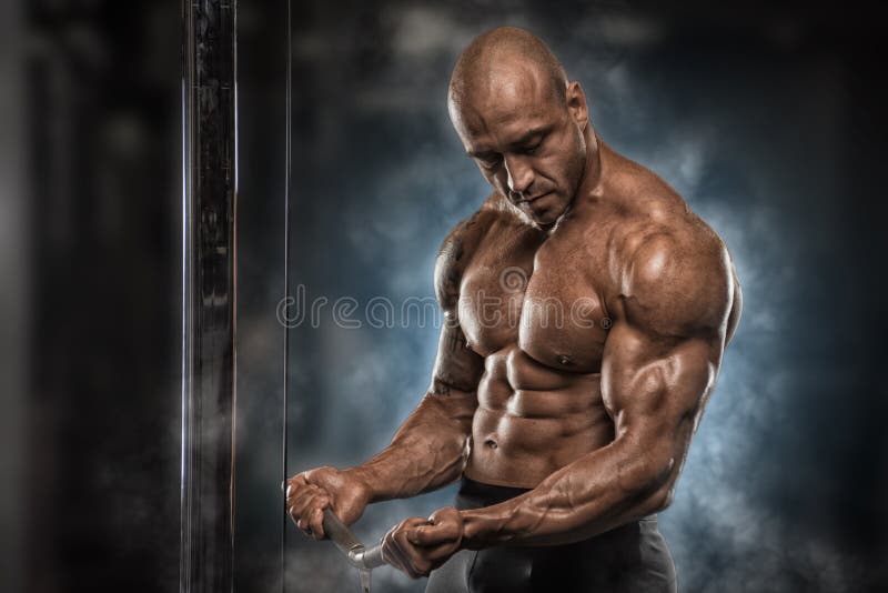 Angry Athlete Trains in the Gym Stock Photo - Image of combustion ...