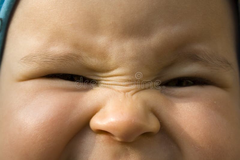 Angry baby look stock photo. Image of children, young - 38205942