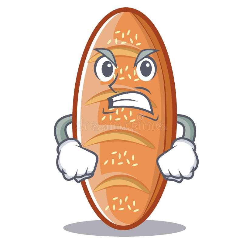 Angry Bread with Jam Mascot Cartoon Stock Vector - Illustration of cartoon, concept: 117997589