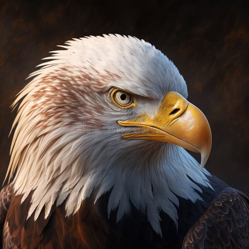 Bald Eagle Flying on a Transparent Background. AI Stock Illustration ...