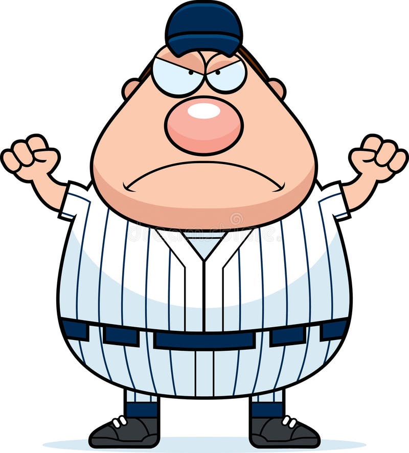 Angry Baseball Player stock vector. Illustration of people - 47713967