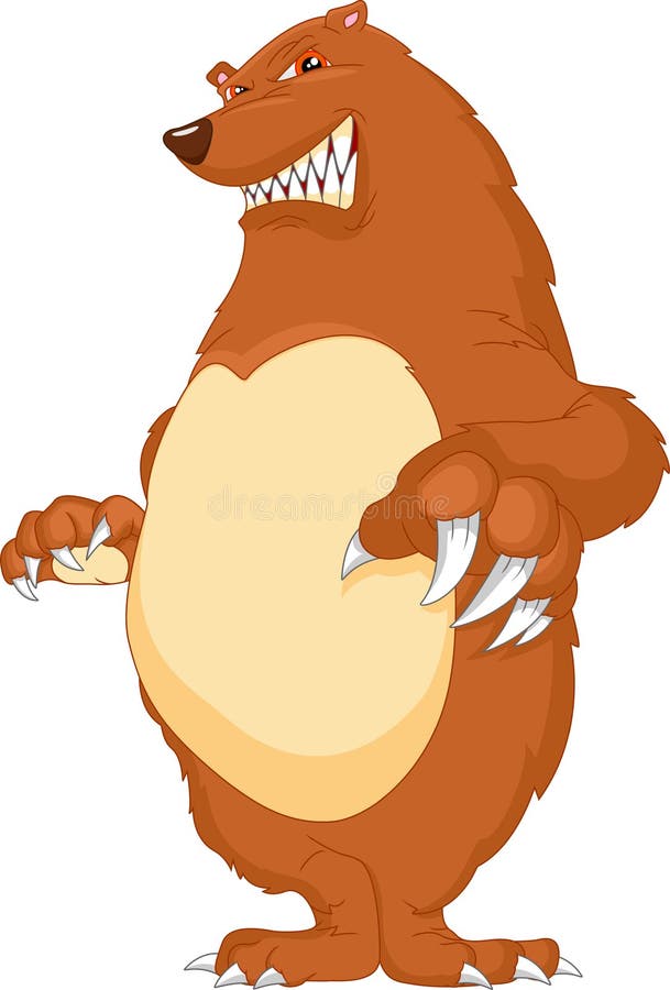 Angry bear cartoon stock vector. Illustration of creature - 43195586