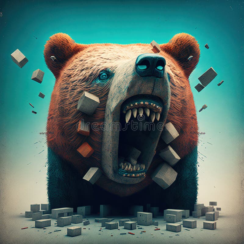 Angry Bear, Generative AI stock illustration. Illustration of growling ...